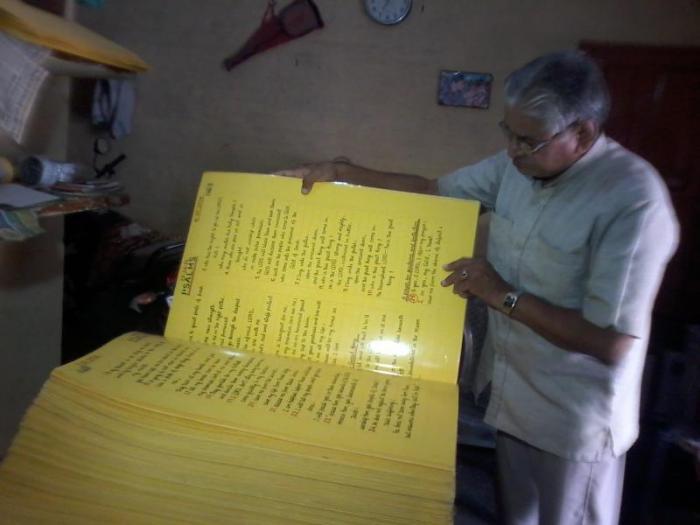 World s Largest Bible In Making By Hisar s Jacob Harmeet world-s-largest-bible-in-making-by-hisar-s-jacob-harmeet