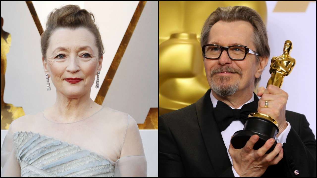 Lesley Manville not 'sour-faced' about ex-husband Gary Oldman's Oscar win